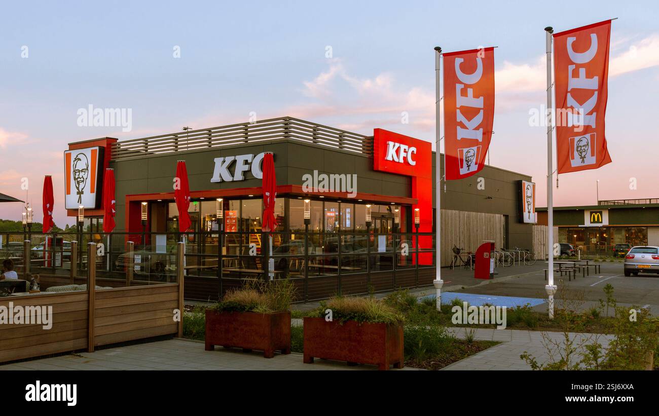 KFC Restaurant signage at the golden hour Stock Photo - Alamy