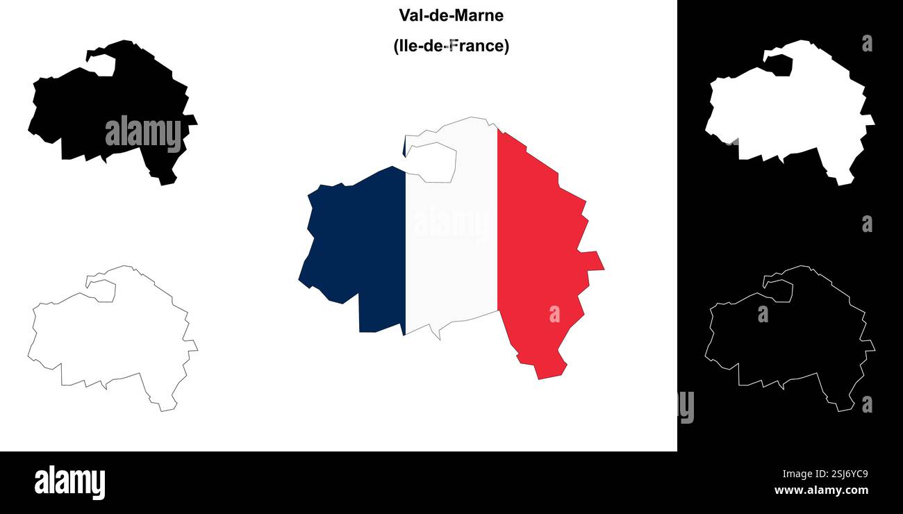 Val de marne vector map hi-res stock photography and images - Alamy