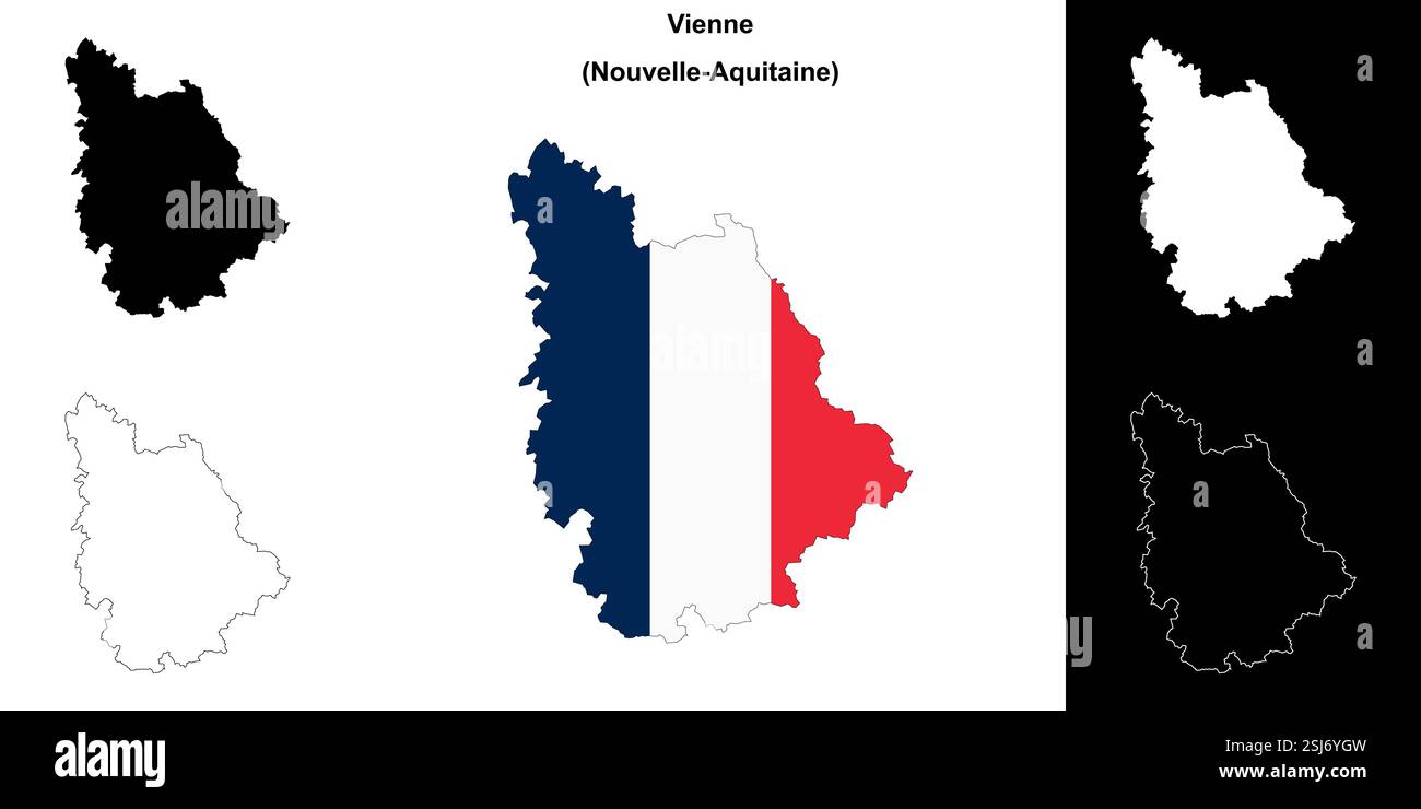Vienne arrondissement outline map set Stock Vector Image & Art - Alamy