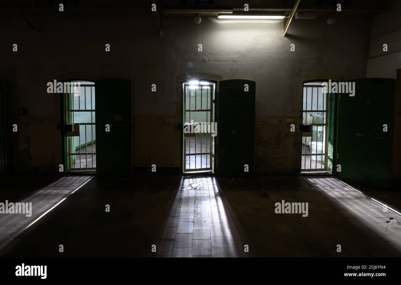Stollberg, Germany. 11th Feb, 2025. View of the cell house of what was ...