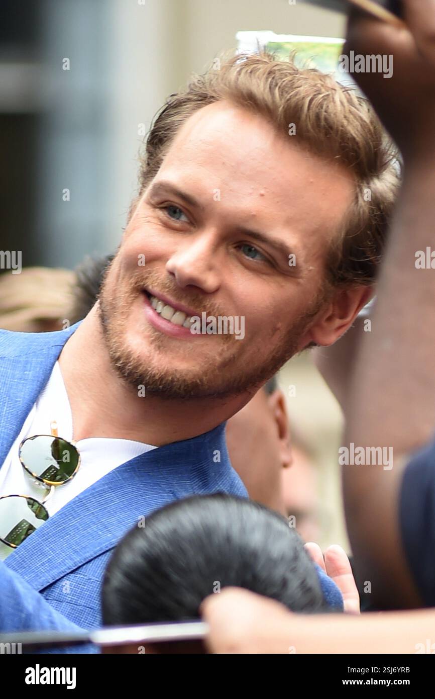 Sam Heughan at Build Speaker Series on July 30, 2018 in New York City ...