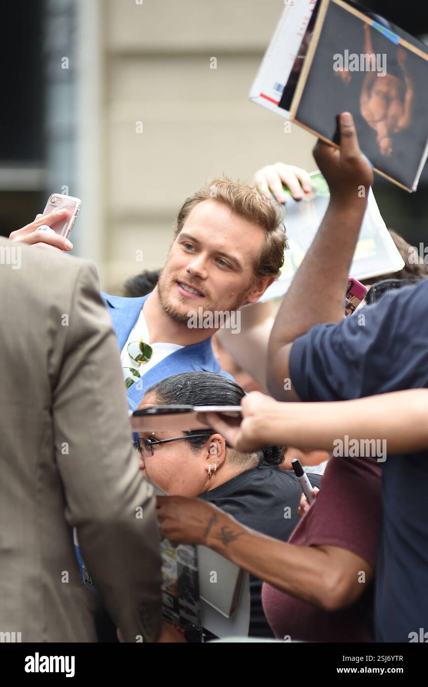 Sam Heughan at Build Speaker Series on July 30, 2018 in New York City ...