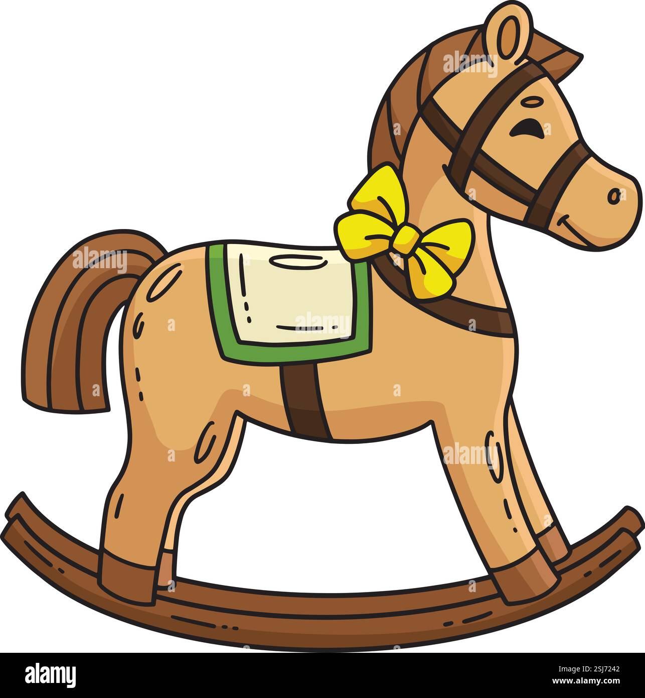 Baby Shower Toy Horse Cartoon Colored Clipart Stock Vector Image & Art ...