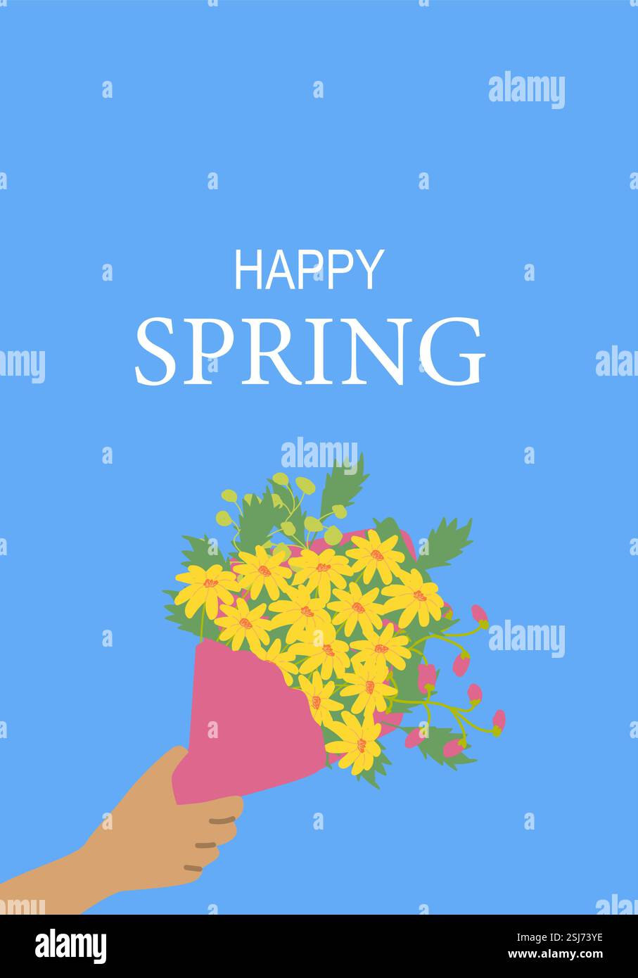 Welcoming message with flowers Stock Vector Images - Alamy