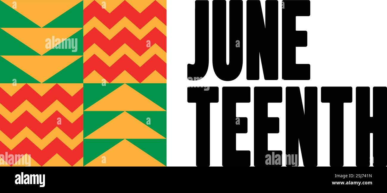 Juneteenth Typography Word Script White Background Stock Vector Image ...