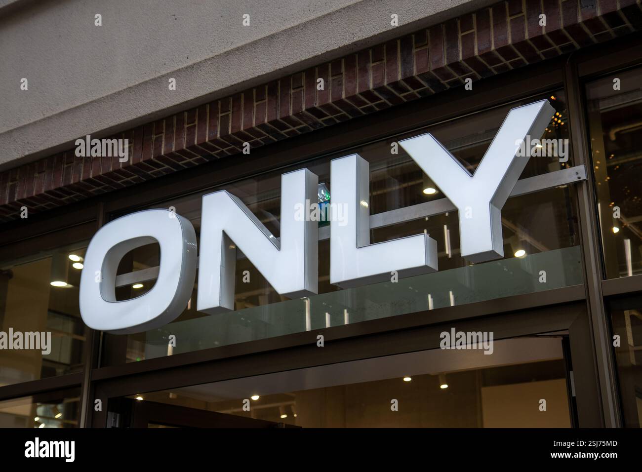 ONLY store front entrance logo, the shop is a ladies fashion store ...