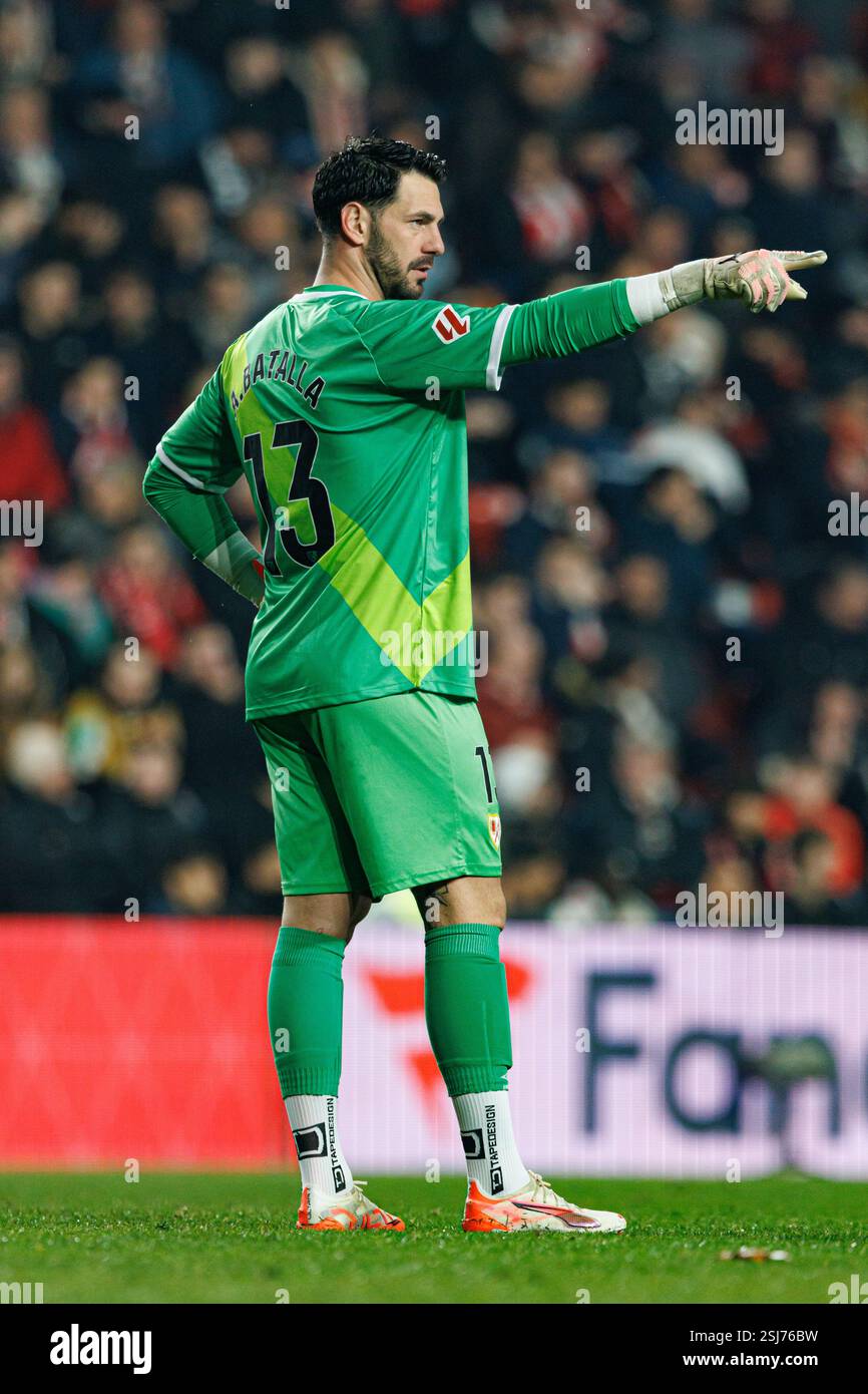 Augusto Batalla seen during LaLiga EA SPORTS game between teams of Rayo ...