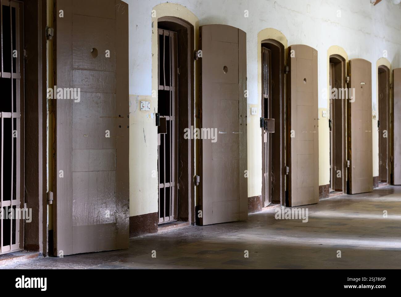 Stollberg, Germany. 11th Feb, 2025. View of the cell house of what was ...