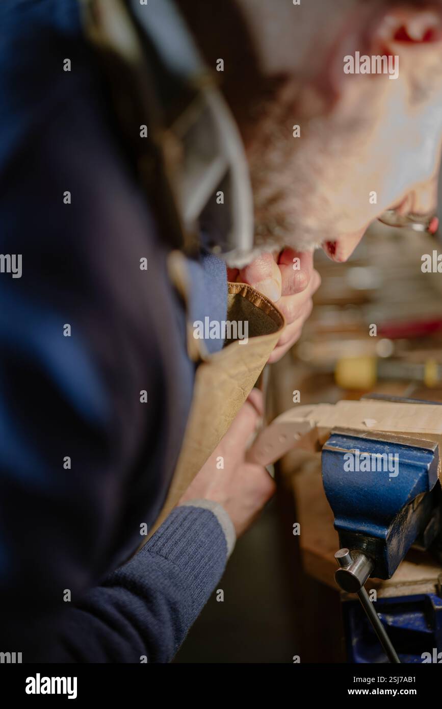 Cremona, Italy - February 6th 2025 Master Luca Tenore Experienced ...