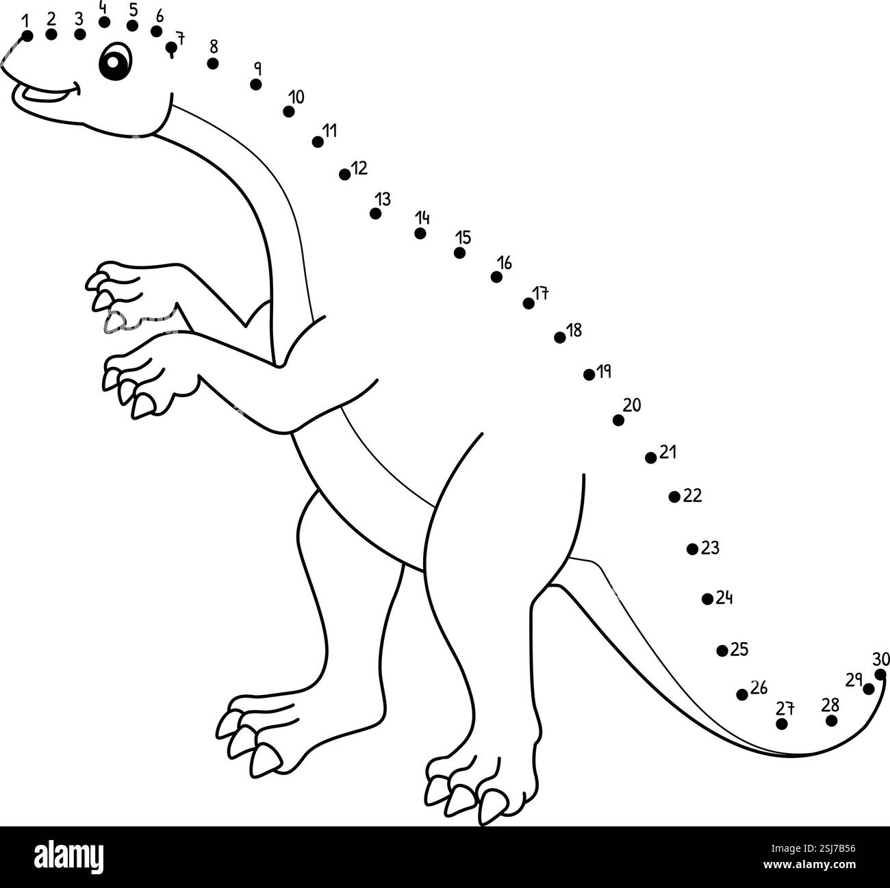 Dot to Dot Lufengosaurus Dinosaur Isolated Stock Vector Image & Art - Alamy