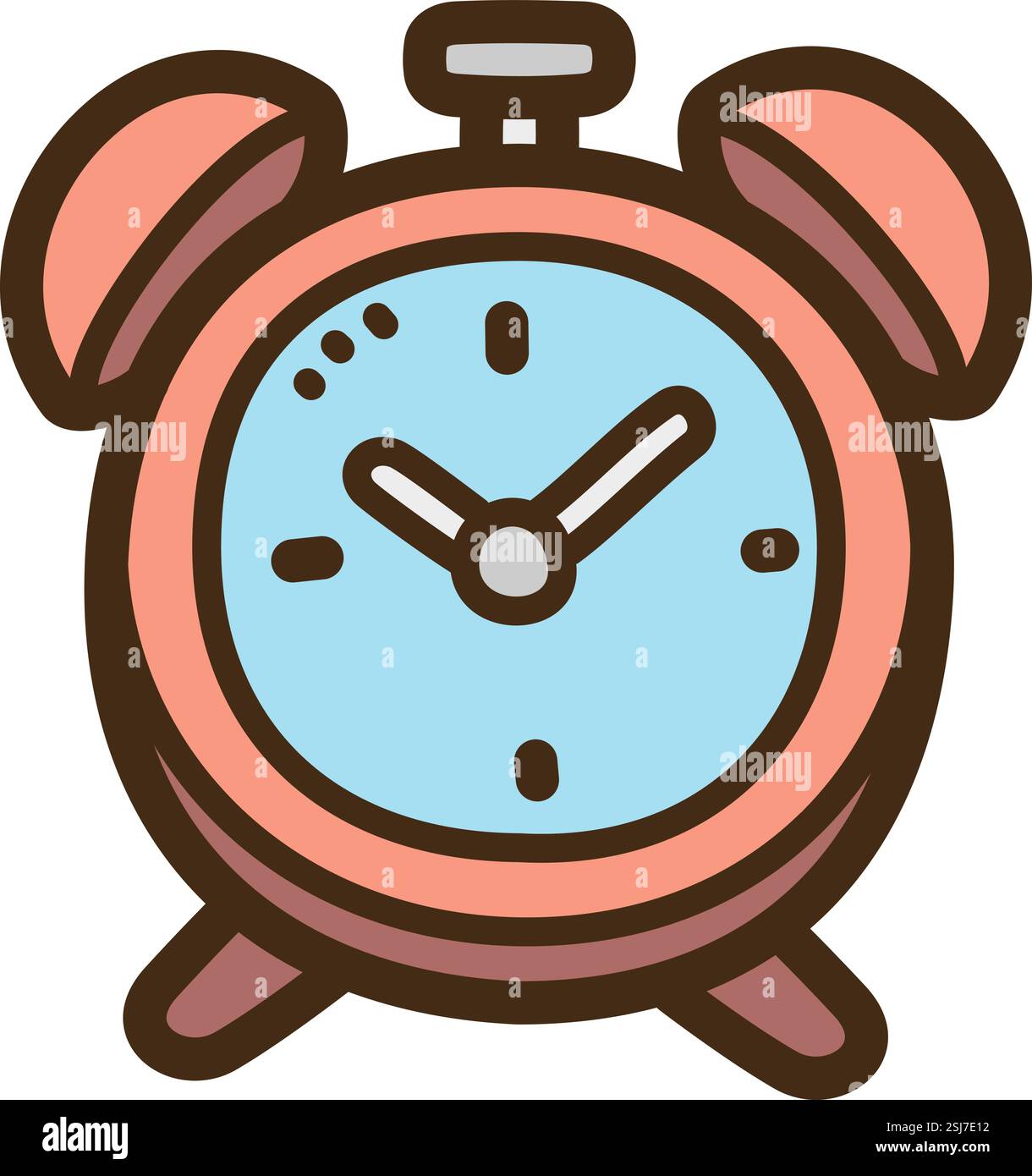 Alarm clock vector doodle illustration and graphic. Part of education ...