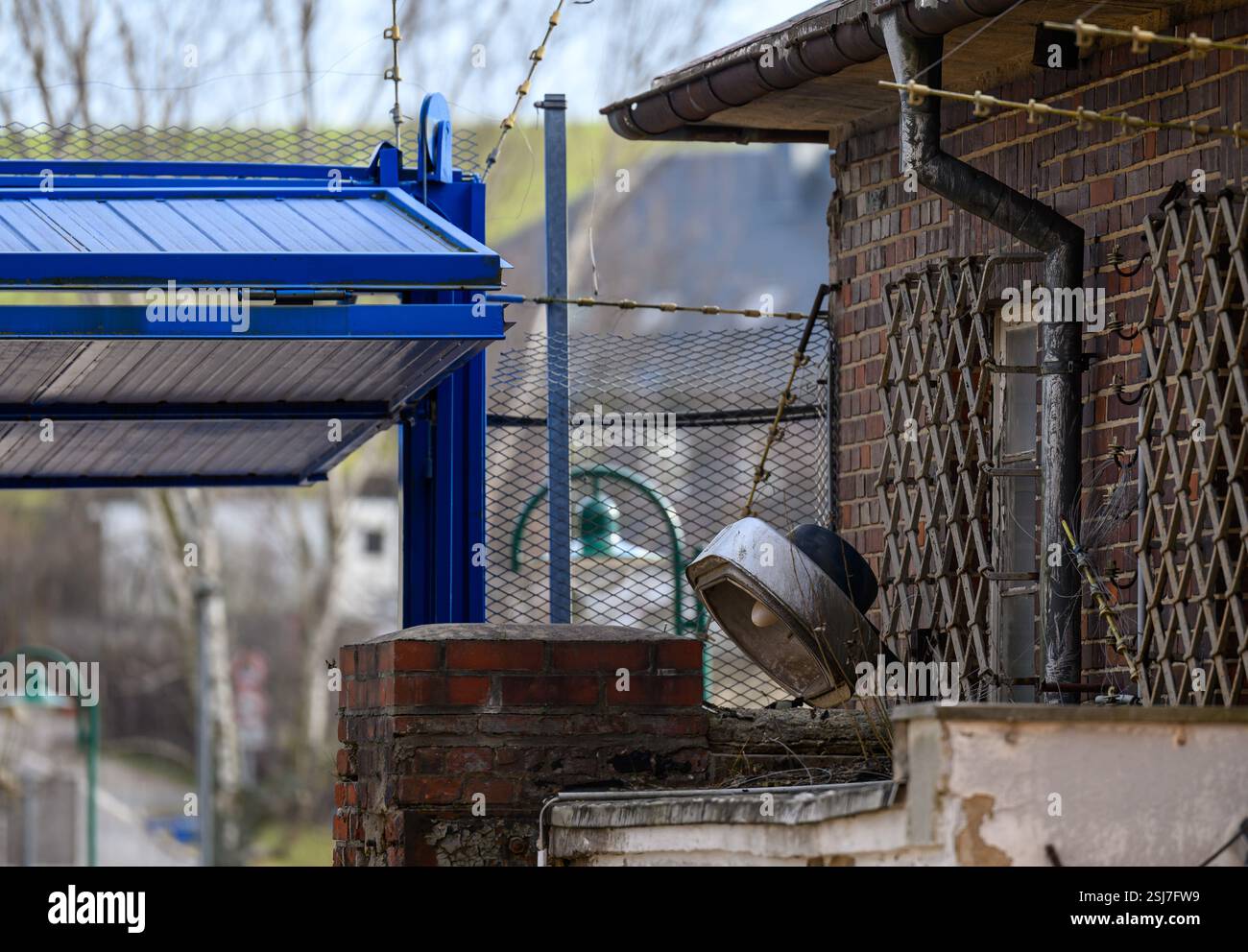 Stollberg, Germany. 11th Feb, 2025. View of the gate to what was once ...