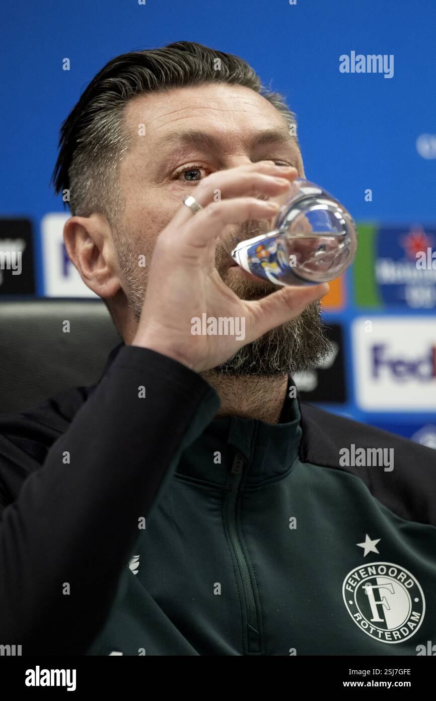 ROTTERDAM - Interim Feyenoord coach Pascal Bosschaart during the press ...