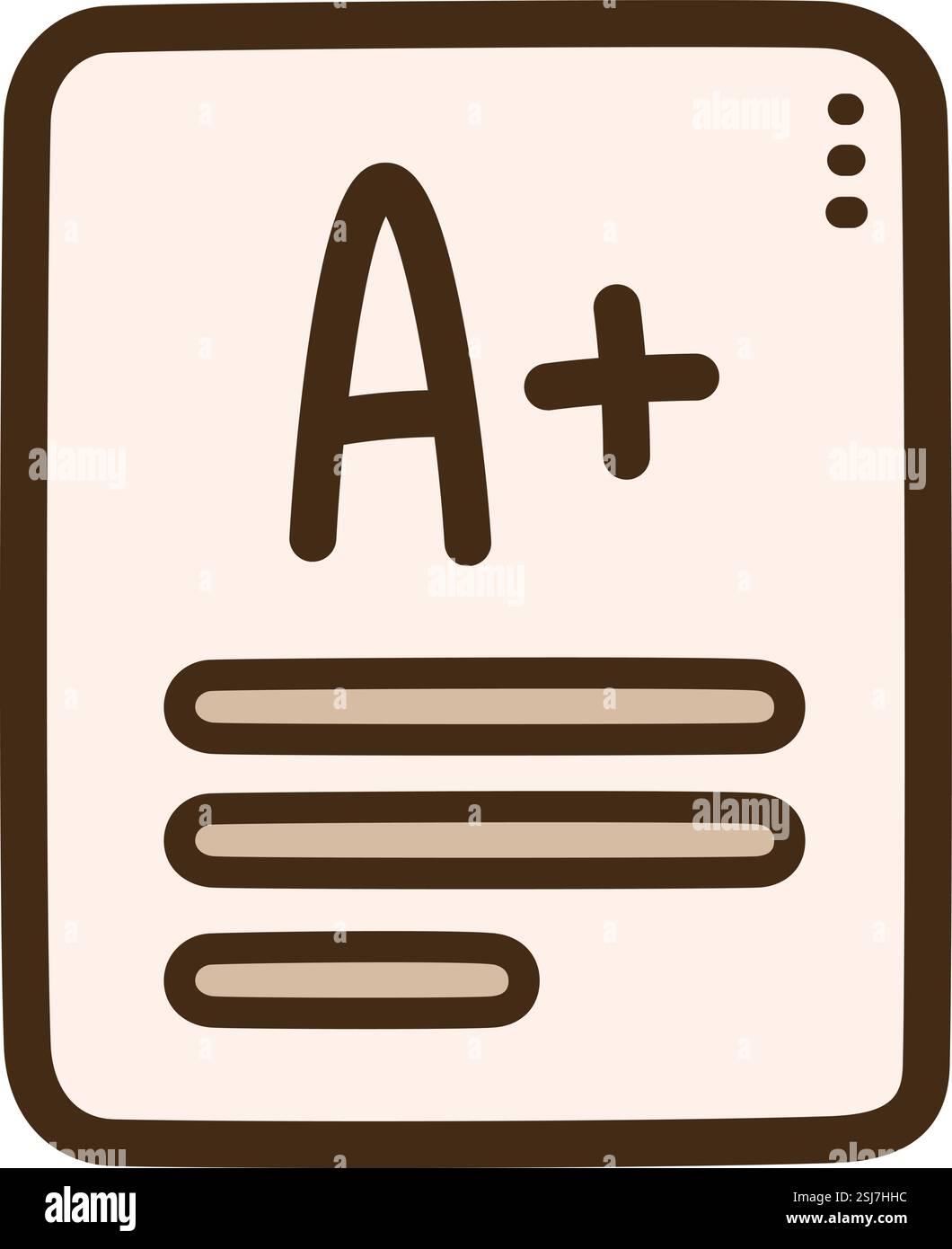 Test score vector doodle illustration and graphic. Part of education ...