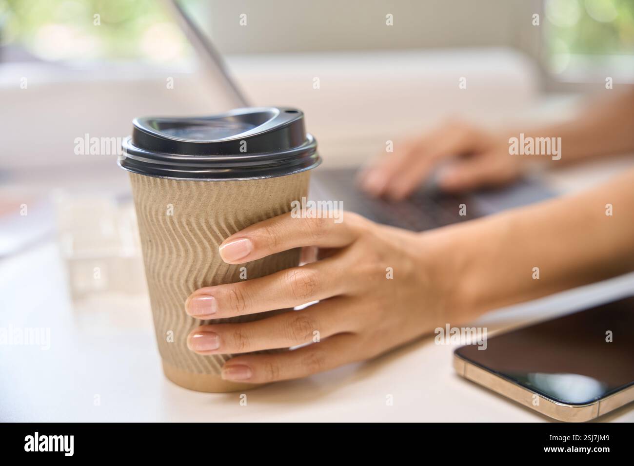 Female freelancer sits project hi-res stock photography and images - Alamy