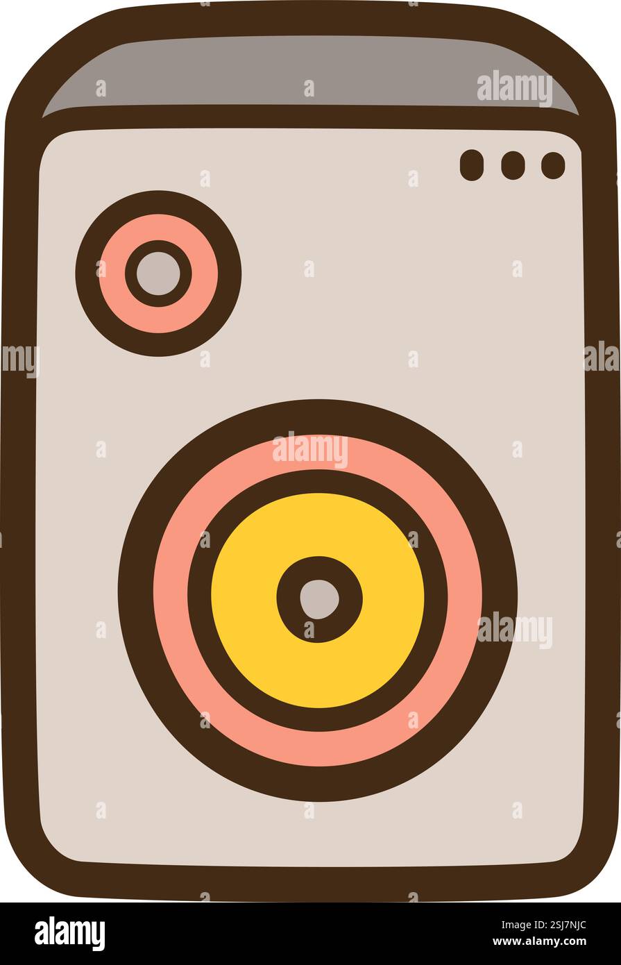 Audio speaker vector doodle illustration and graphic. Part of ...