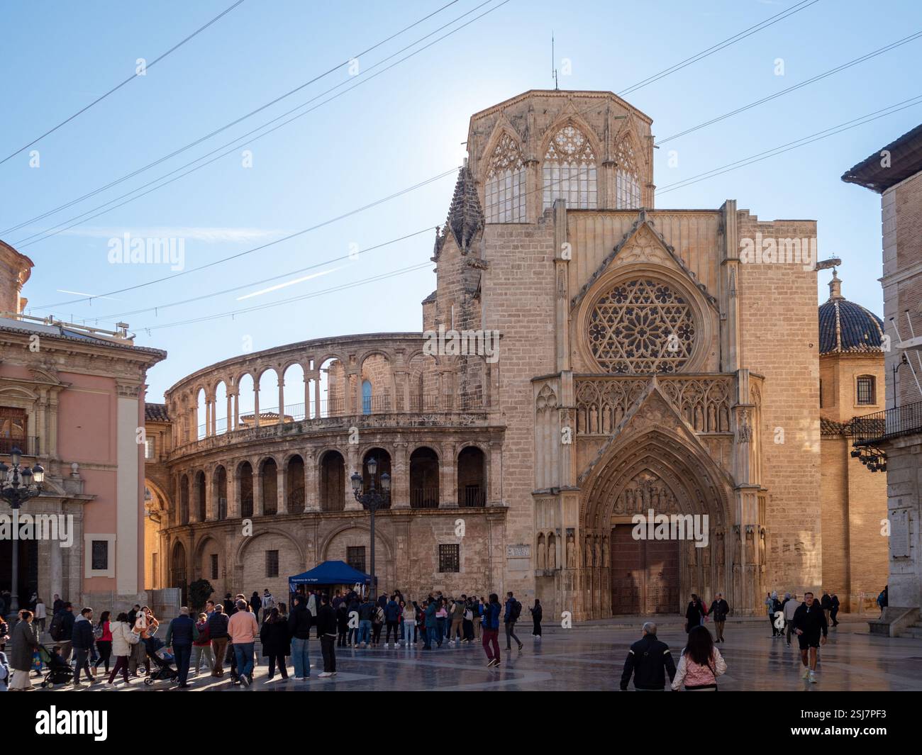 Spain Valencia city landscape church, catadral, tower, art, ocean wild ...