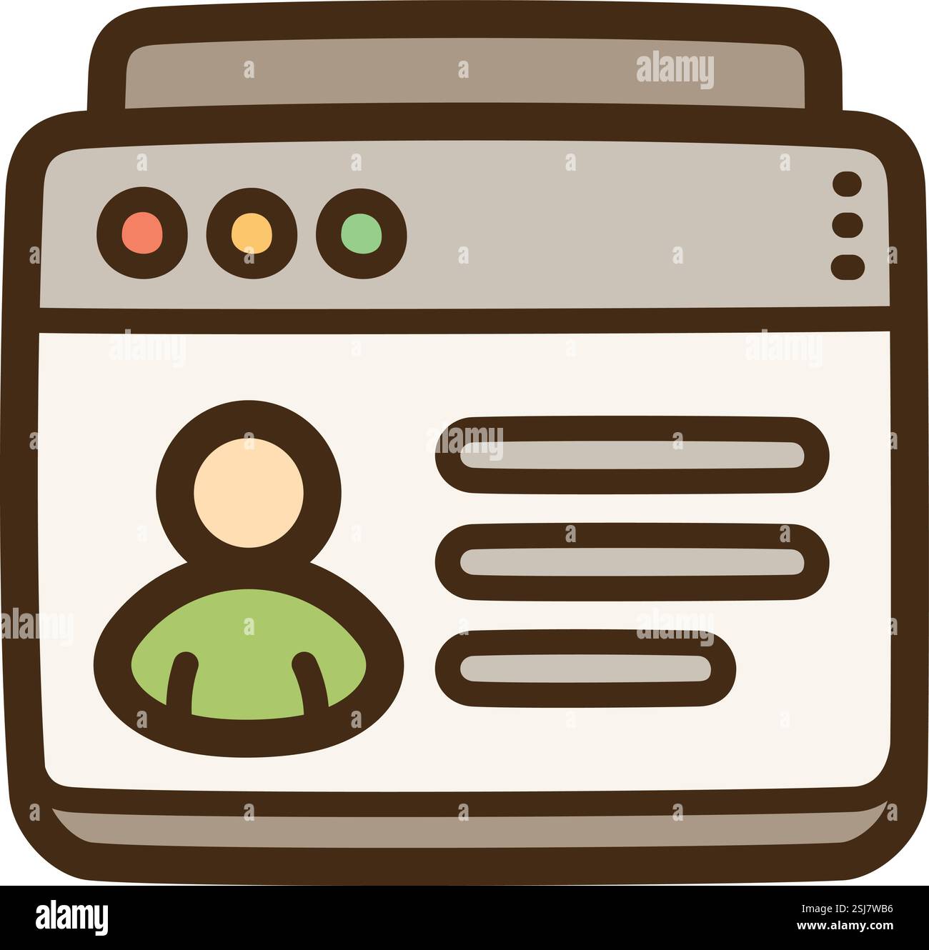 Contacts vector doodle illustration and graphic. Part of emails ...