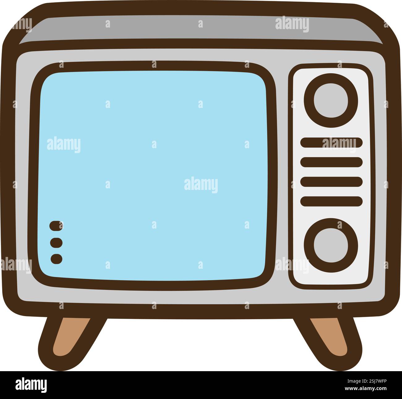 Television vector doodle illustration and graphic. Part of electronic ...