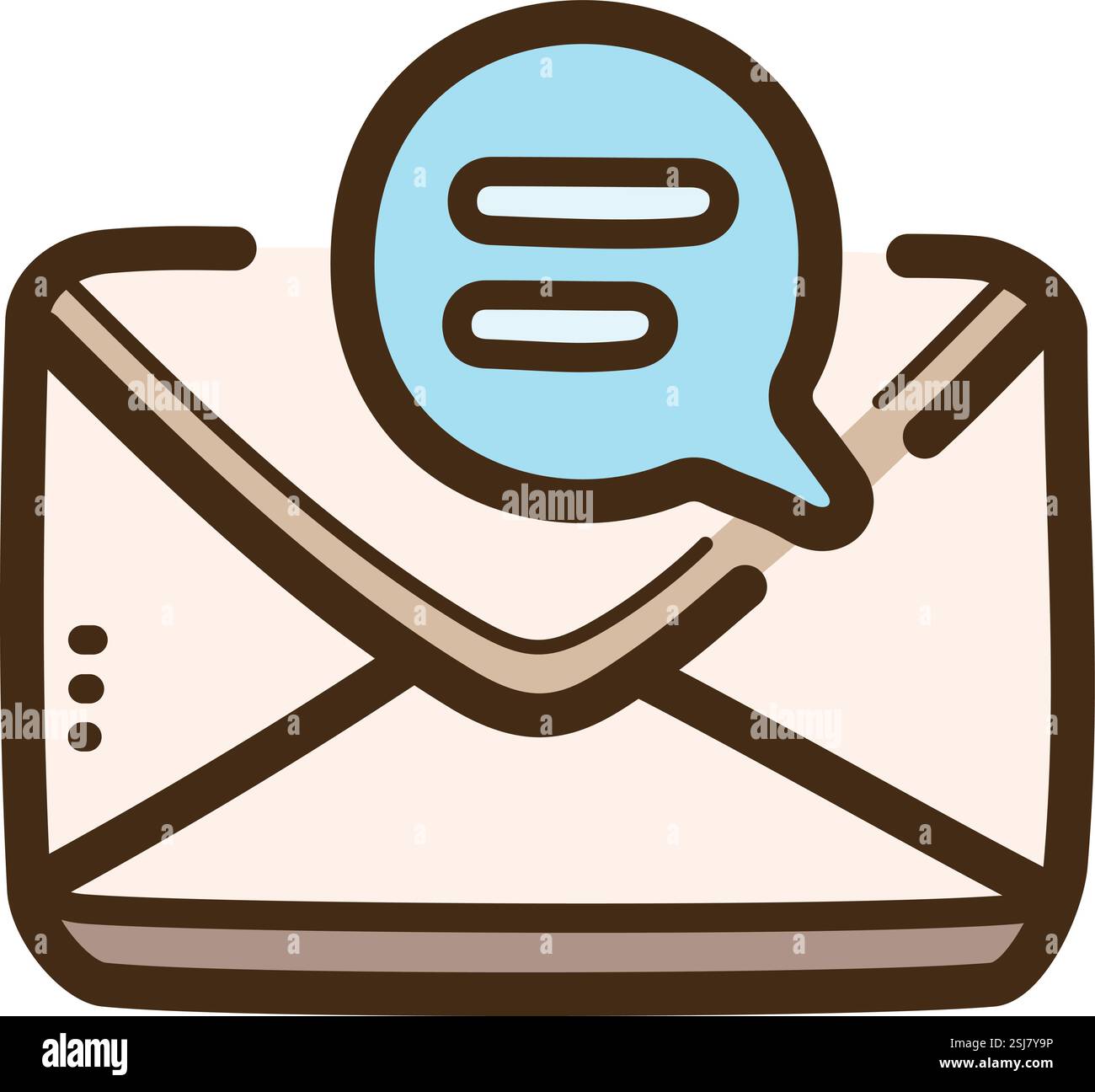 Email thread vector doodle illustration and graphic. Part of emails ...