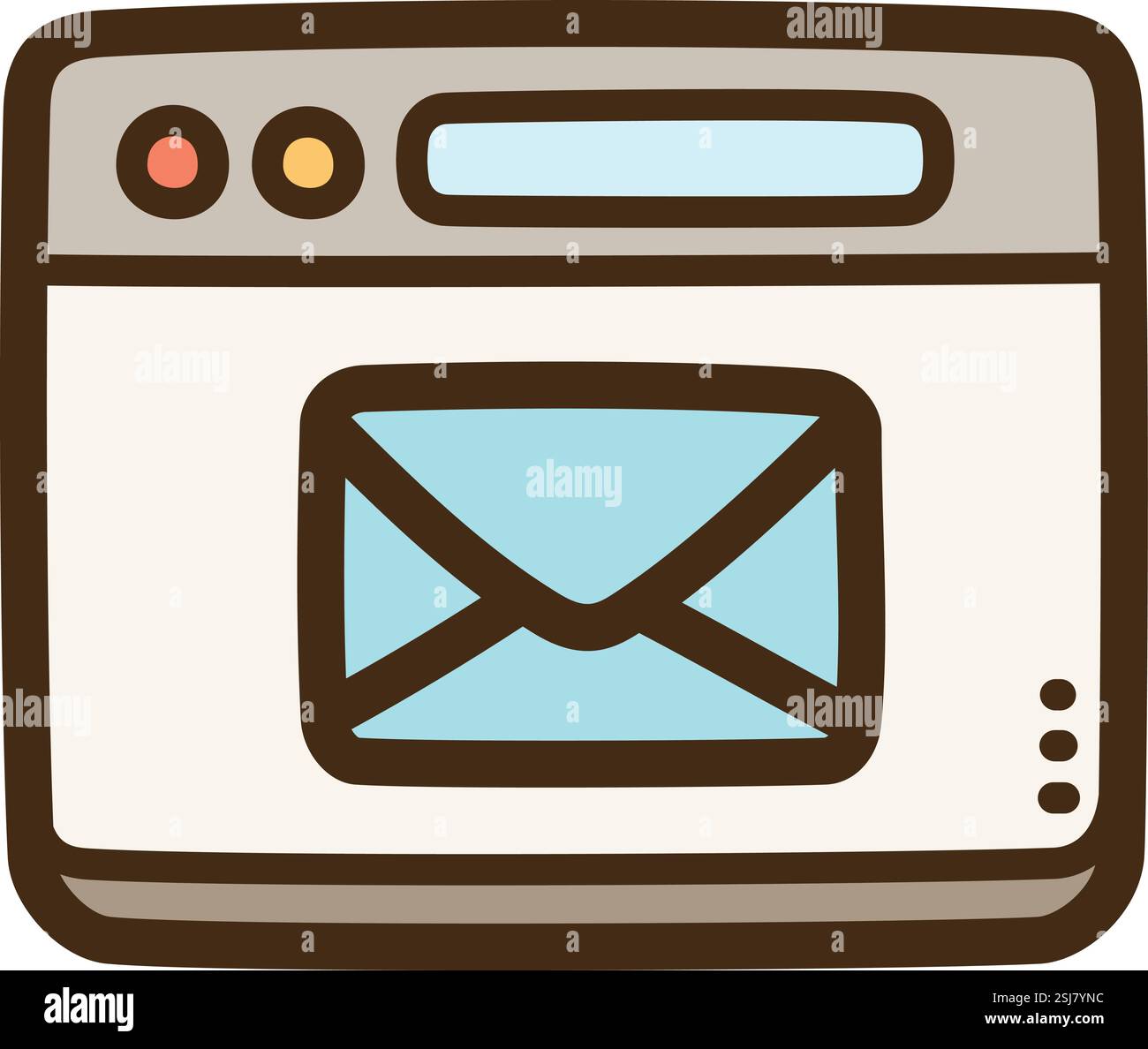Web mail vector doodle illustration and graphic. Part of emails ...