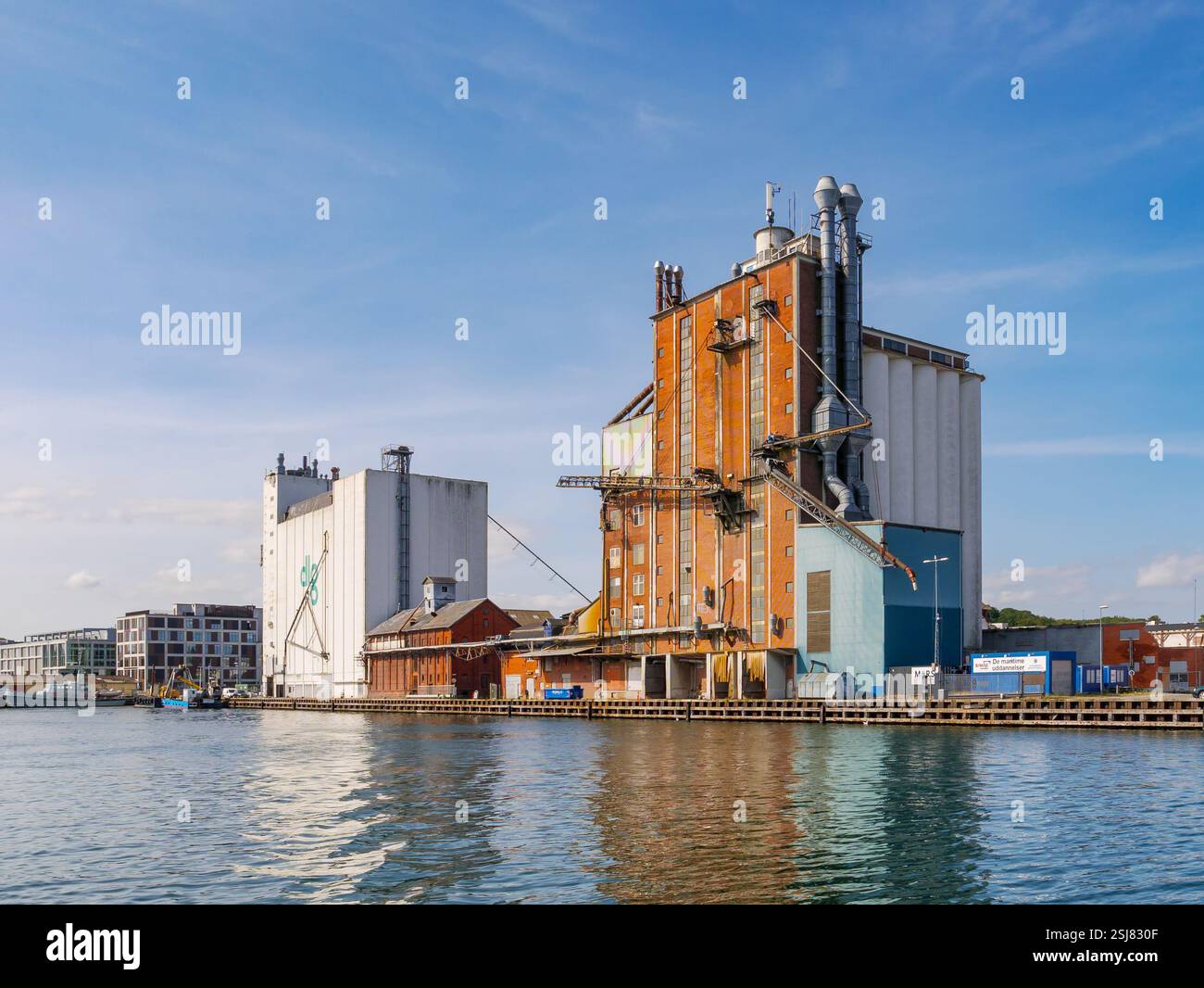 Historic grain silos and storage buildings on Eastern Quay, Østre Kaj ...