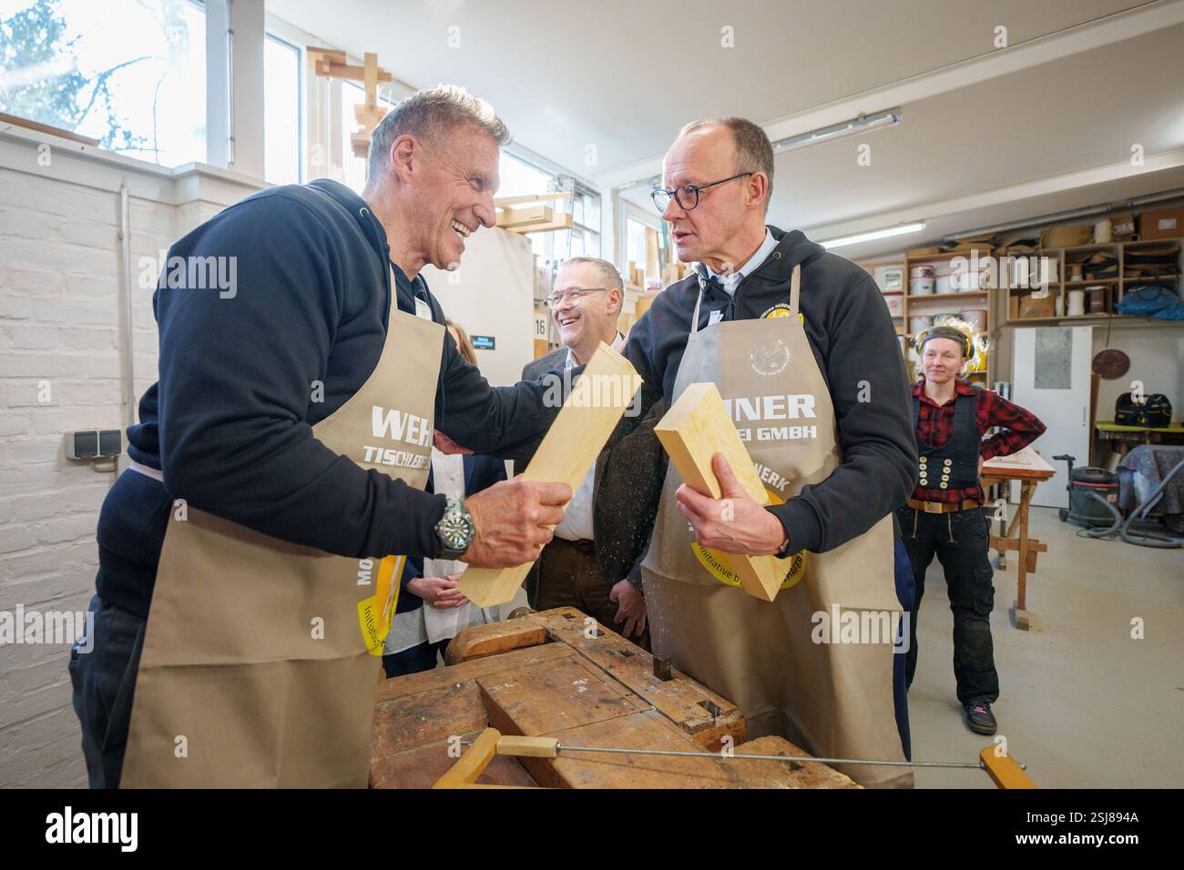Berlin, Germany. 11th Feb, 2025. Friedrich Merz (r), CDU candidate for ...