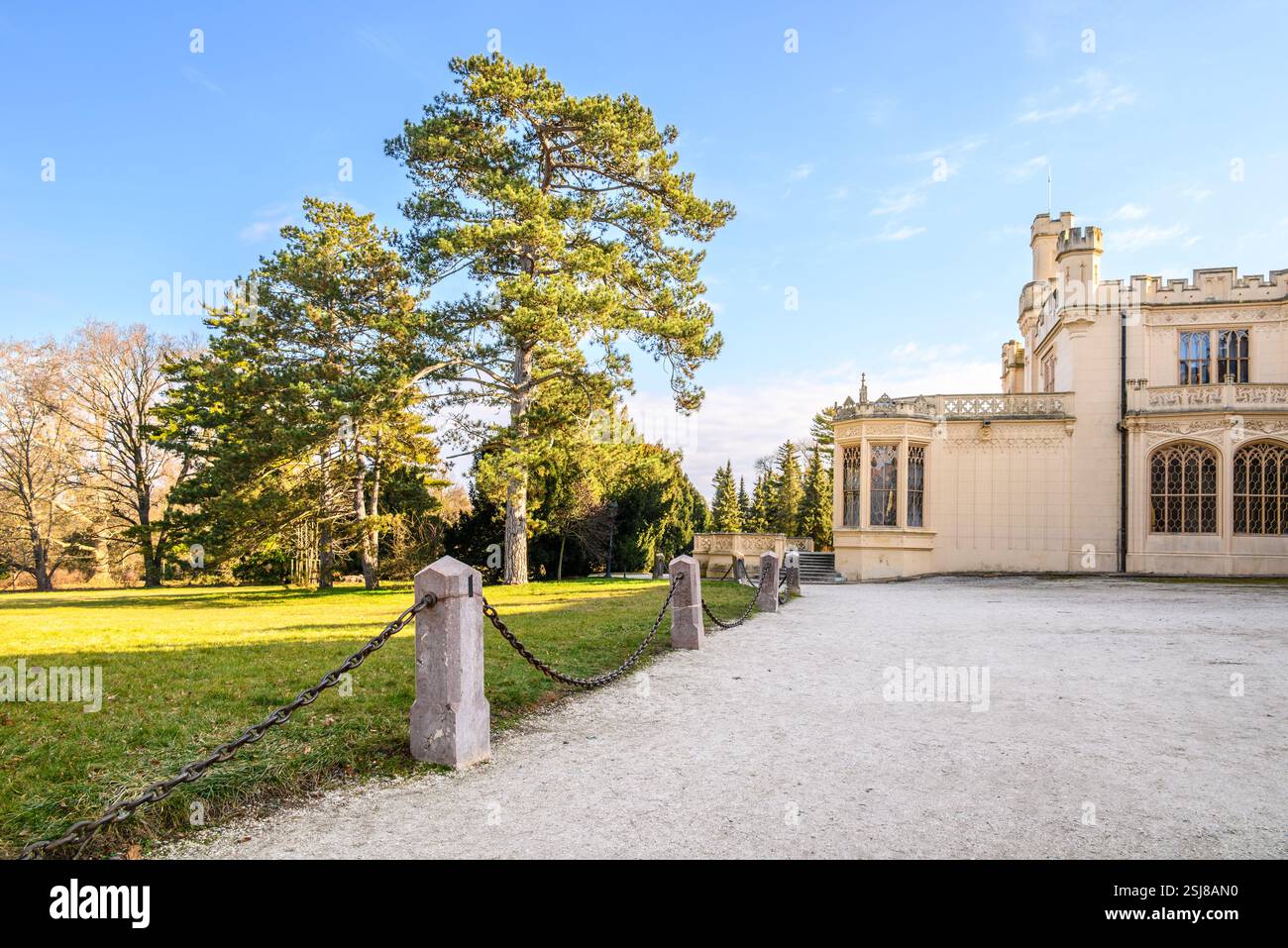 Lednice Castle complex, UNESCO World Heritage site in the South Moravia ...
