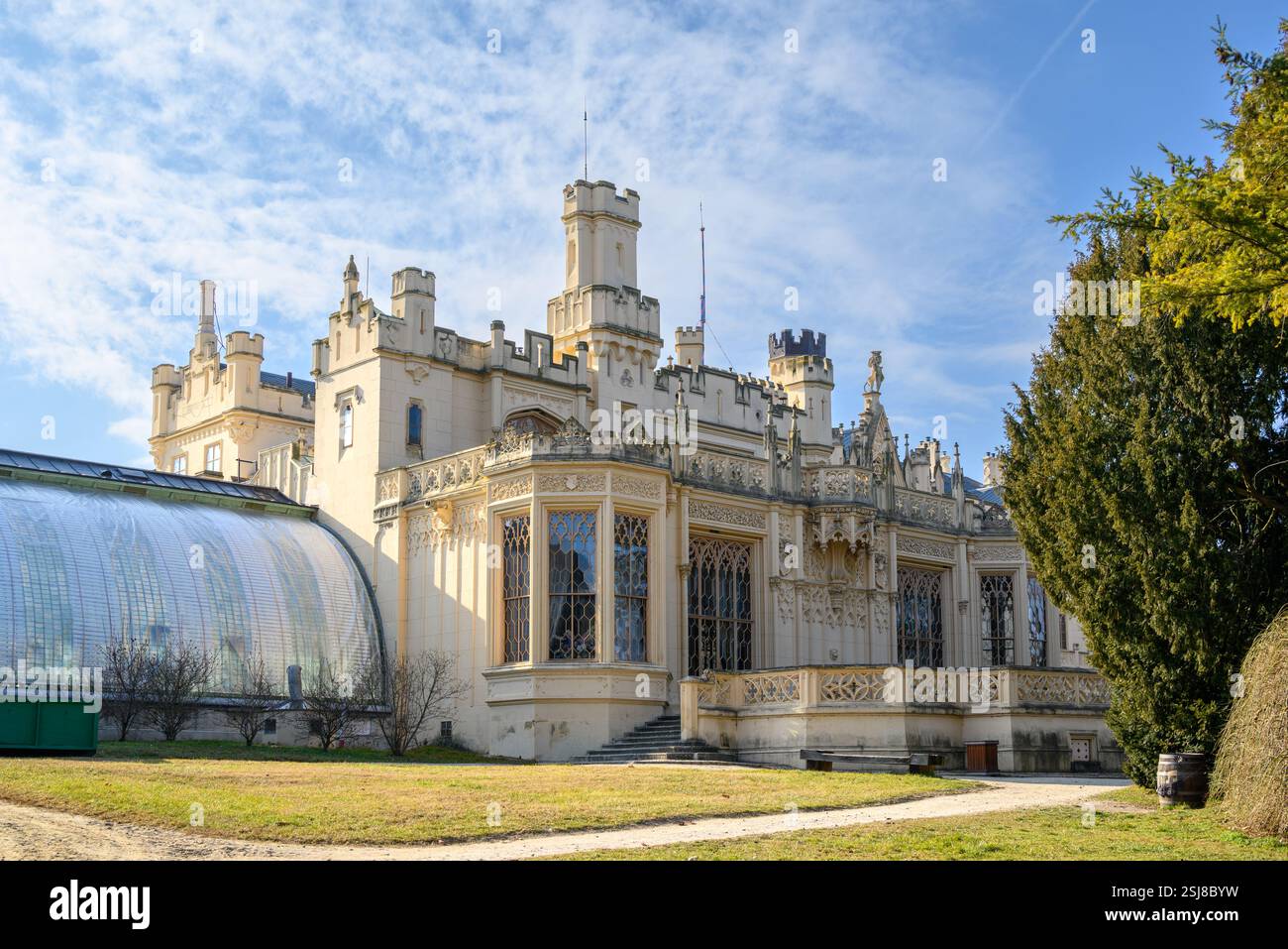Lednice Castle complex, UNESCO World Heritage site in the South Moravia ...