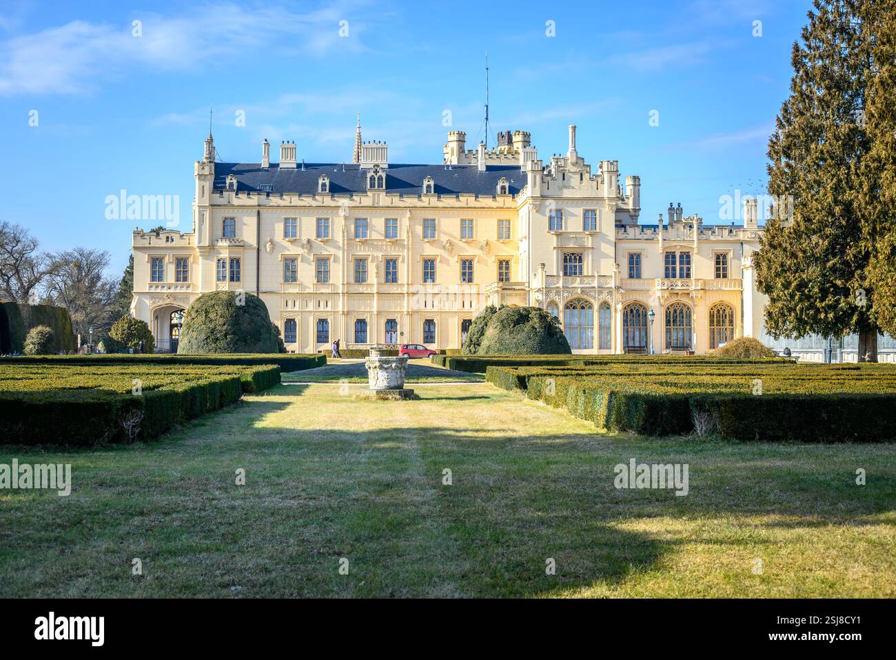 Lednice Castle complex, UNESCO World Heritage site in the South Moravia ...