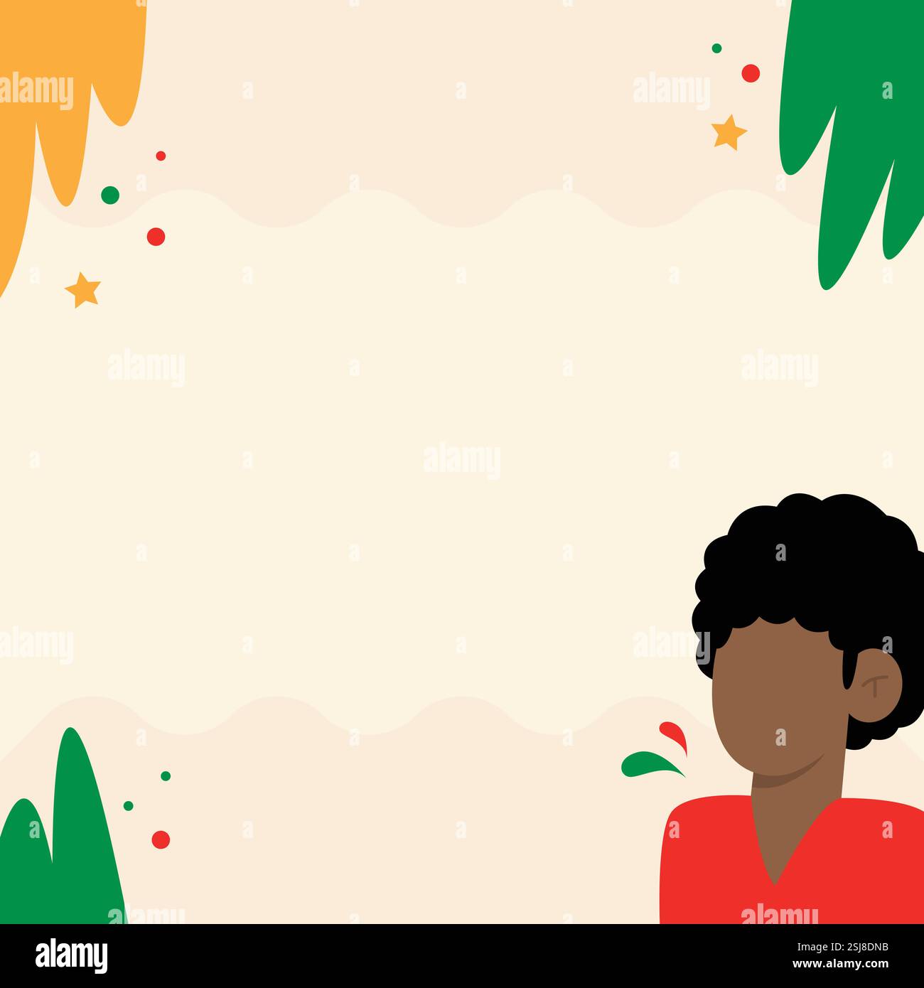 Juneteenth Poster Template Square Frame Background Stock Vector Image ...