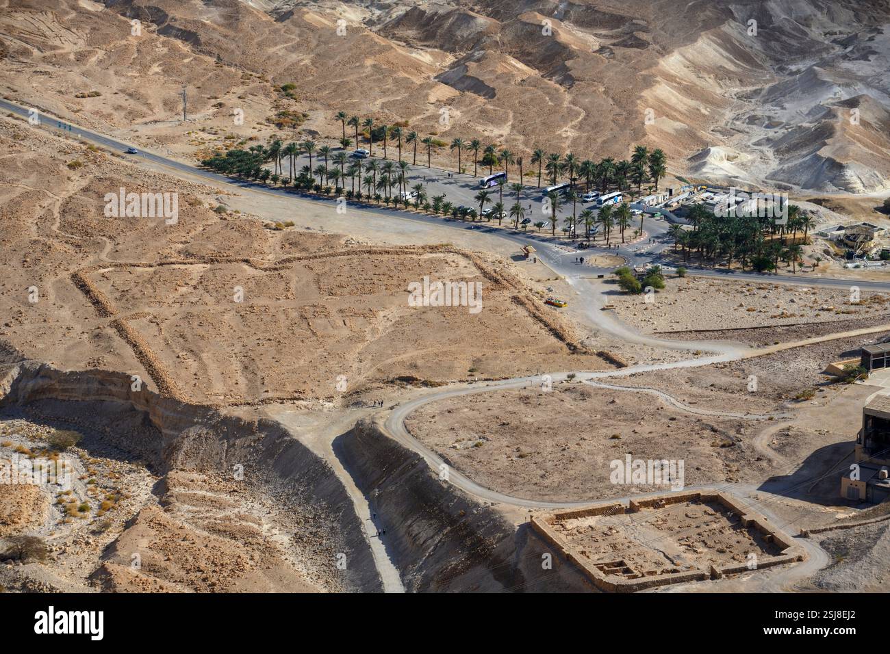Israel, Massada Remnants of one of several Roman legionary camps at ...