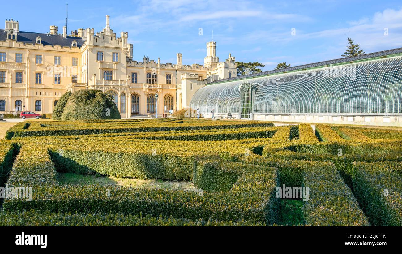 Lednice Castle complex, UNESCO World Heritage site in the South Moravia ...