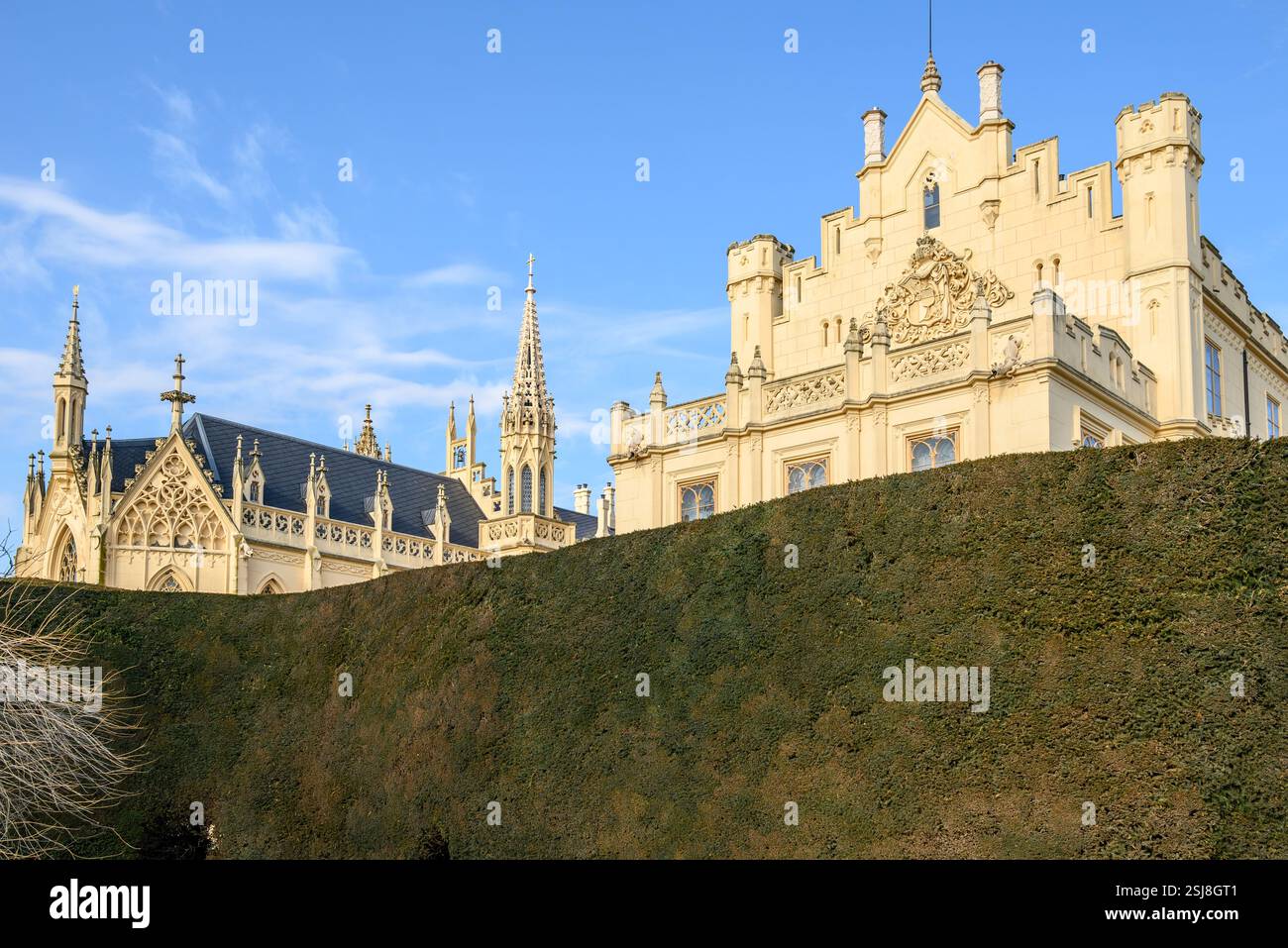 Lednice Castle complex, UNESCO World Heritage site in the South Moravia ...