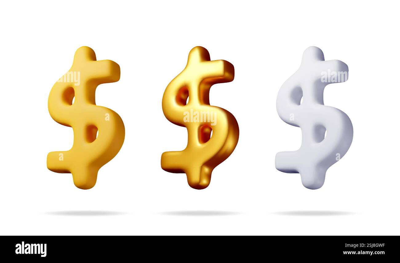 3D USA dollar symbol Isolated on white Stock Vector Image & Art - Alamy