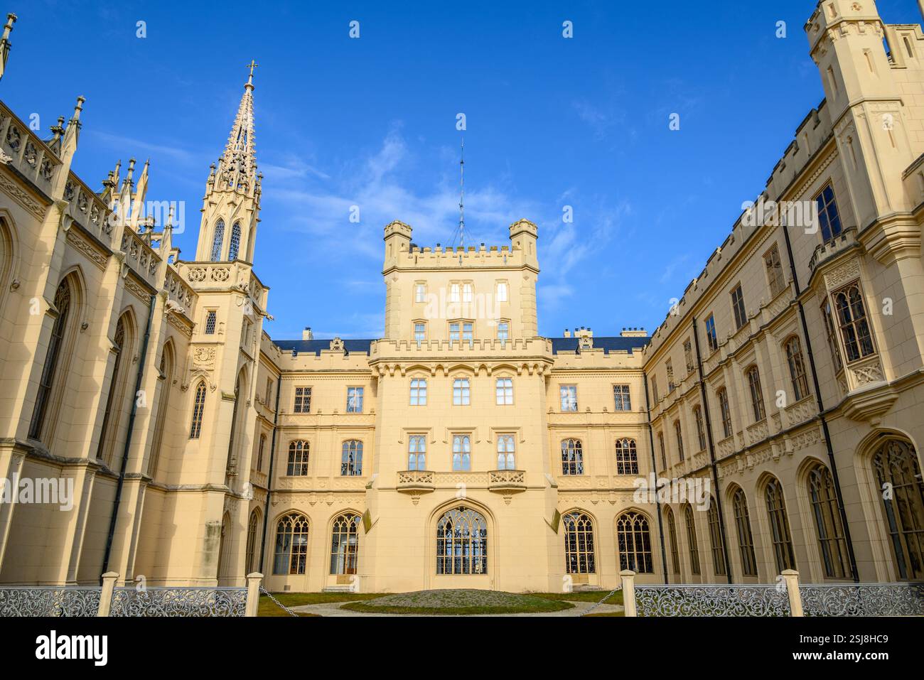 Lednice Castle complex, UNESCO World Heritage site in the South Moravia ...