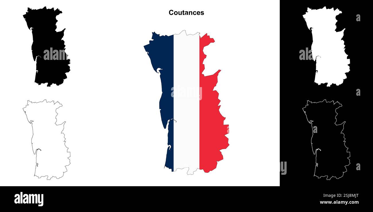 Coutances vector map hi-res stock photography and images - Alamy