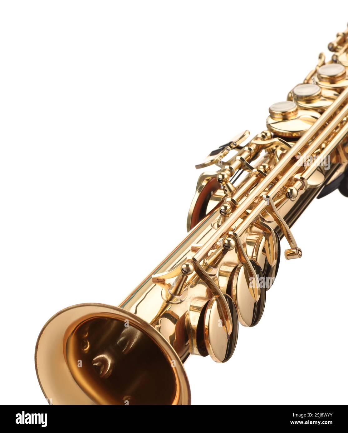 Jazz. One beautiful saxophone isolated on white Stock Photo - Alamy