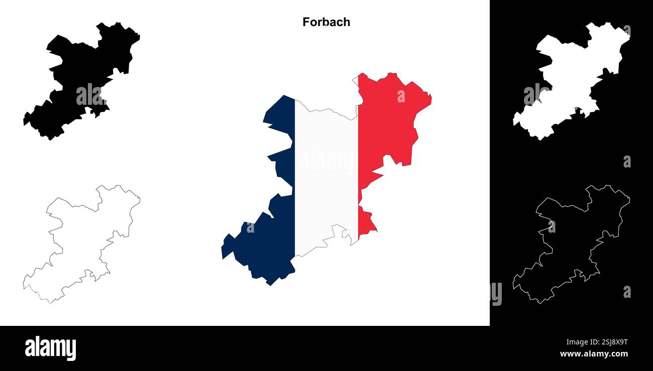 Forbach map vector hi-res stock photography and images - Alamy