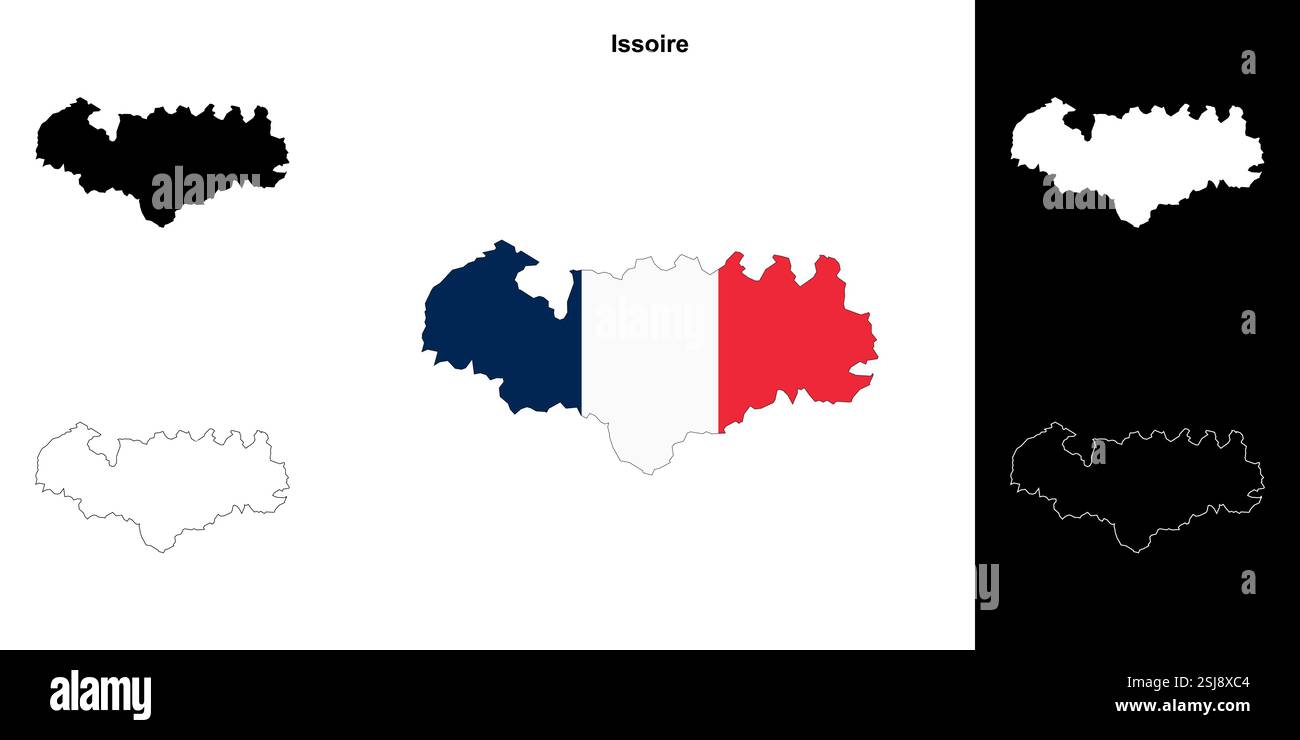 Issoire vector map hi-res stock photography and images - Alamy
