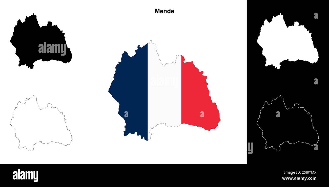 Mende outline map hi-res stock photography and images - Alamy