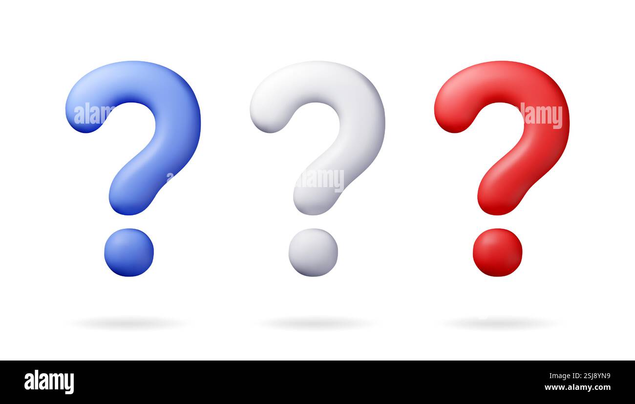 3d realistic blue question Stock Vector Images - Alamy