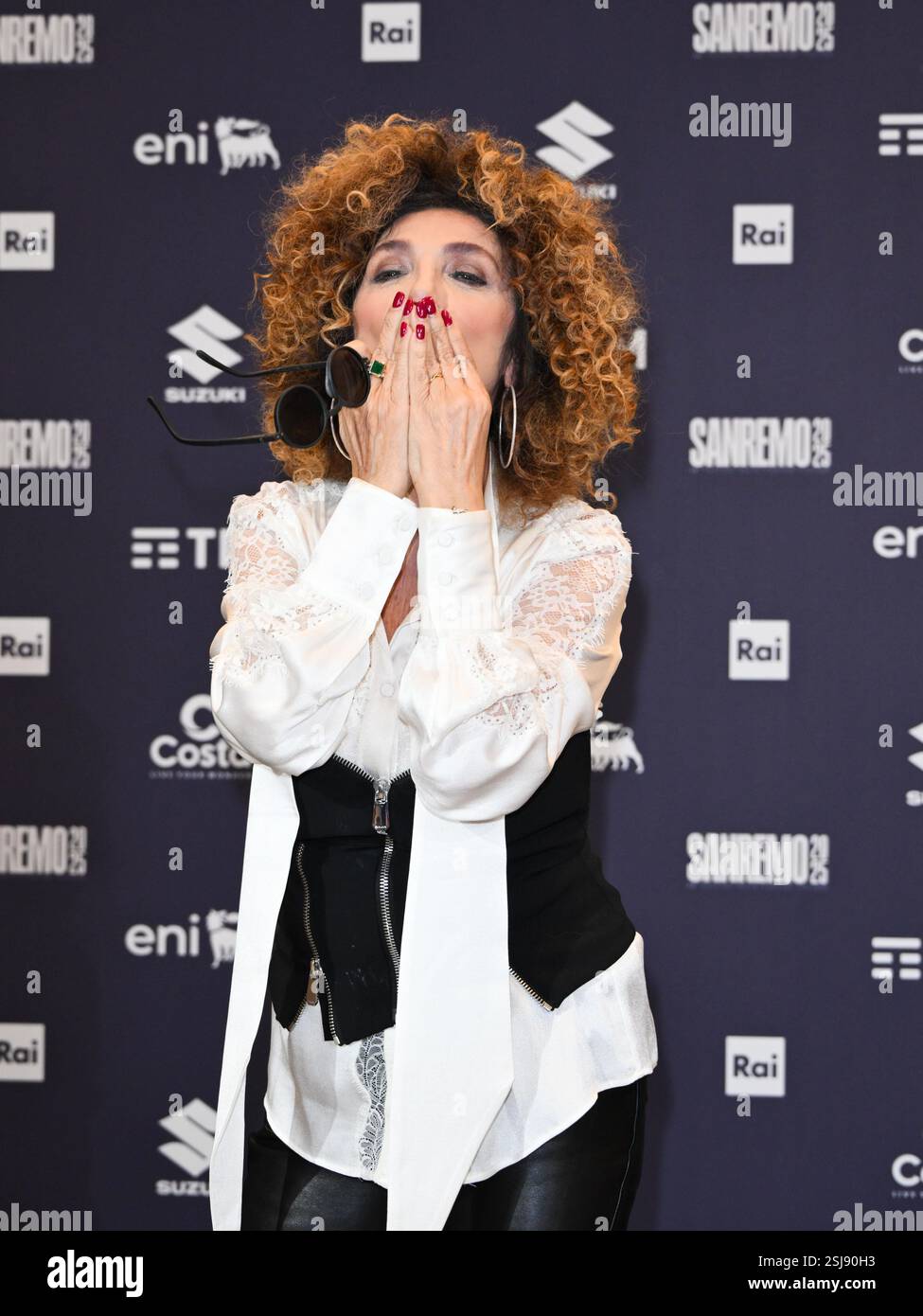 Sanremo, Italy. 11th Feb, 2025. Sanremo, 75th Italian Song Festival ...