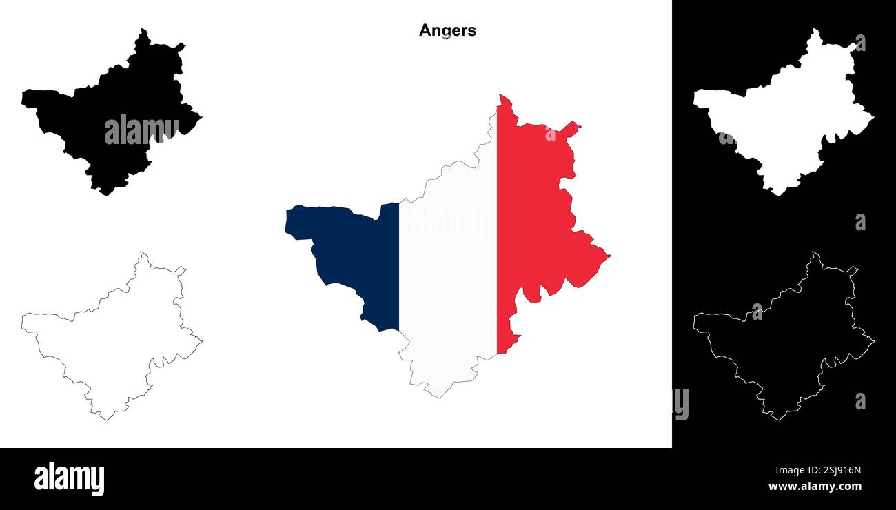 Angers eps map hi-res stock photography and images - Alamy