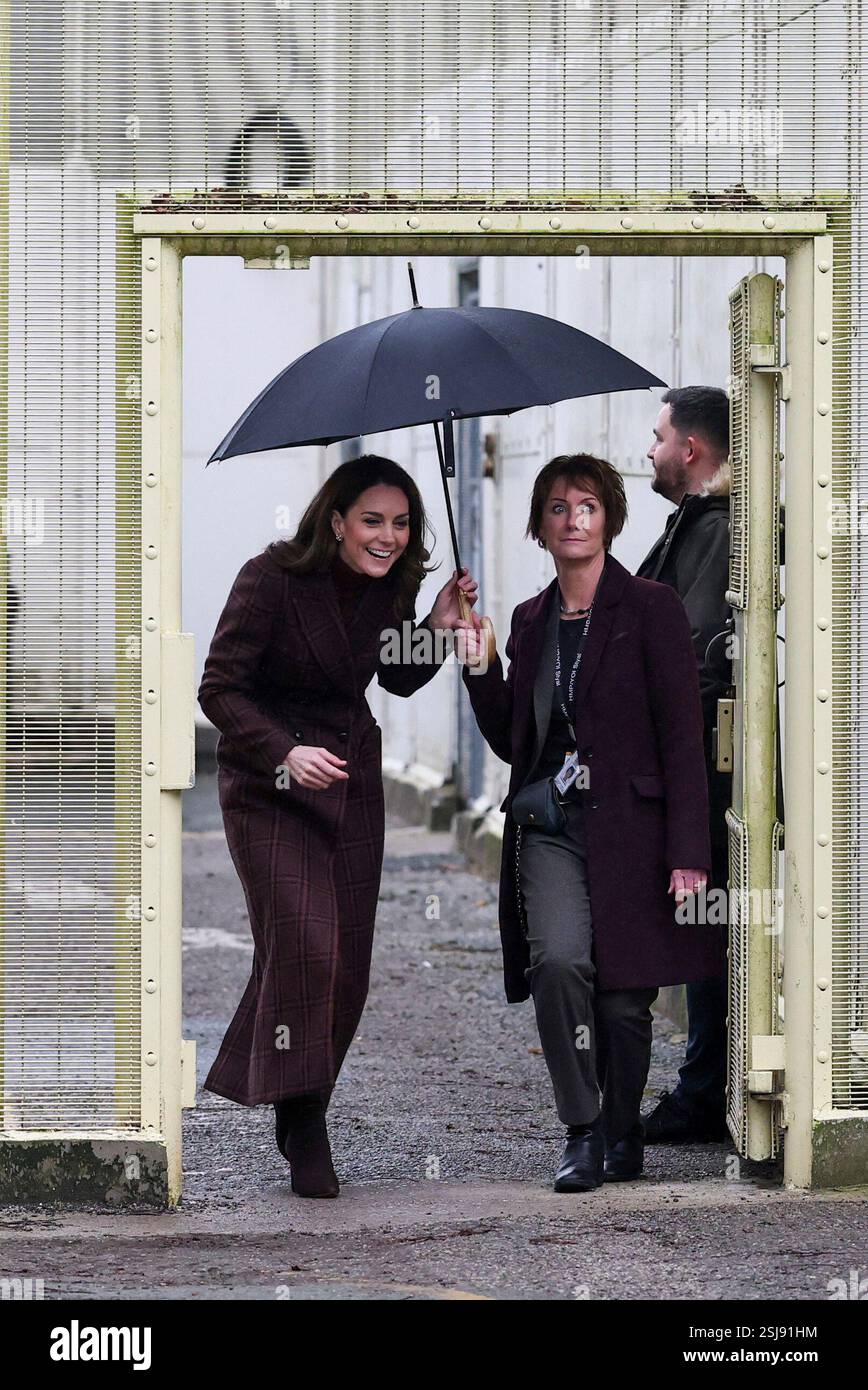 Britain's Kate, Princess of Wales, visits a mother and baby unit at HMP ...