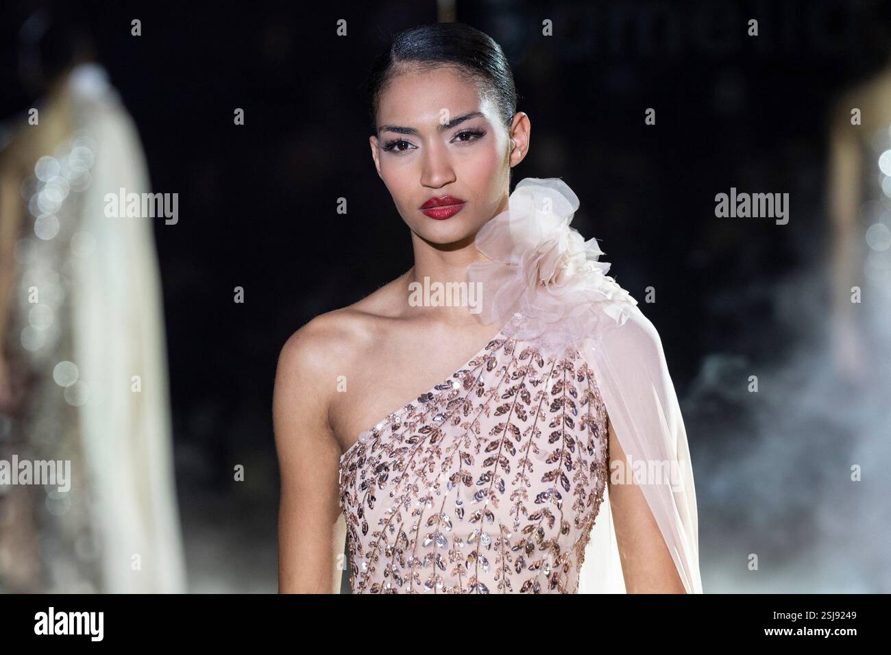 A model walks runway for Pamella Roland runway show during New York ...