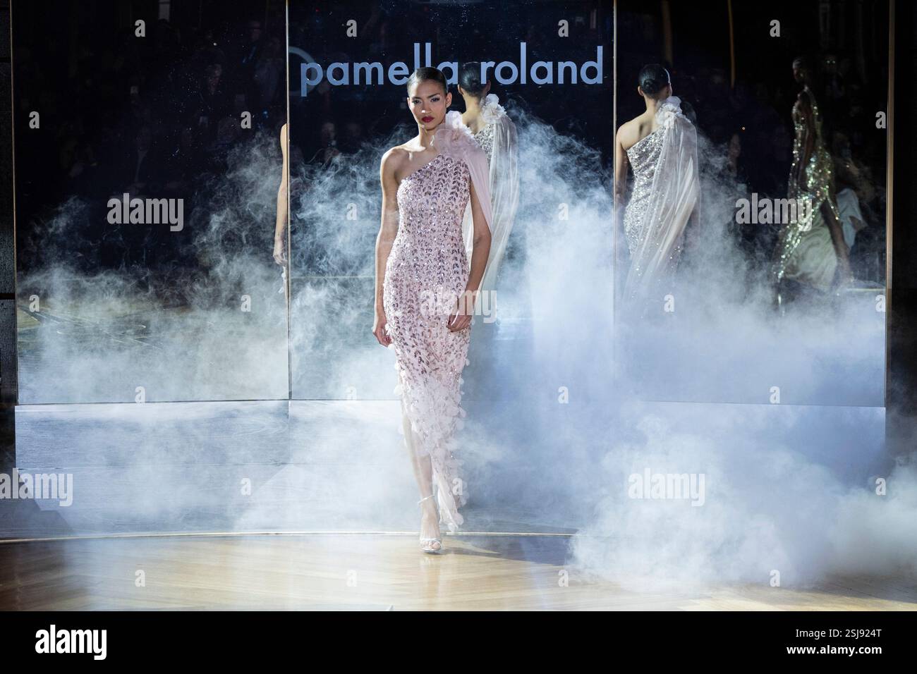 A model walks runway for Pamella Roland runway show during New York ...