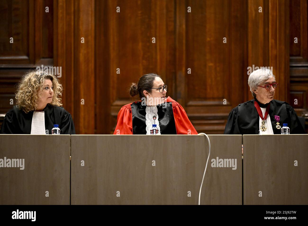 Antwerp, Belgium. 11th Feb, 2025. Chairman of the court Valerie ...
