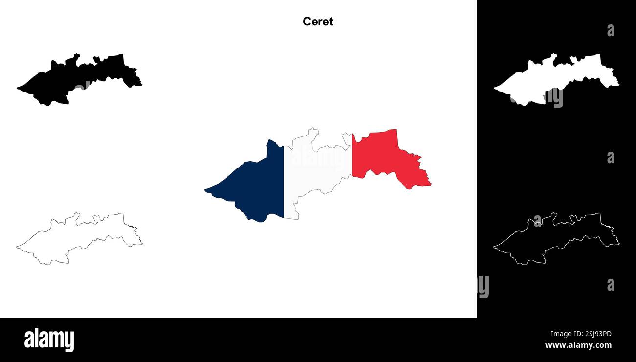 Ceret vector map hi-res stock photography and images - Alamy