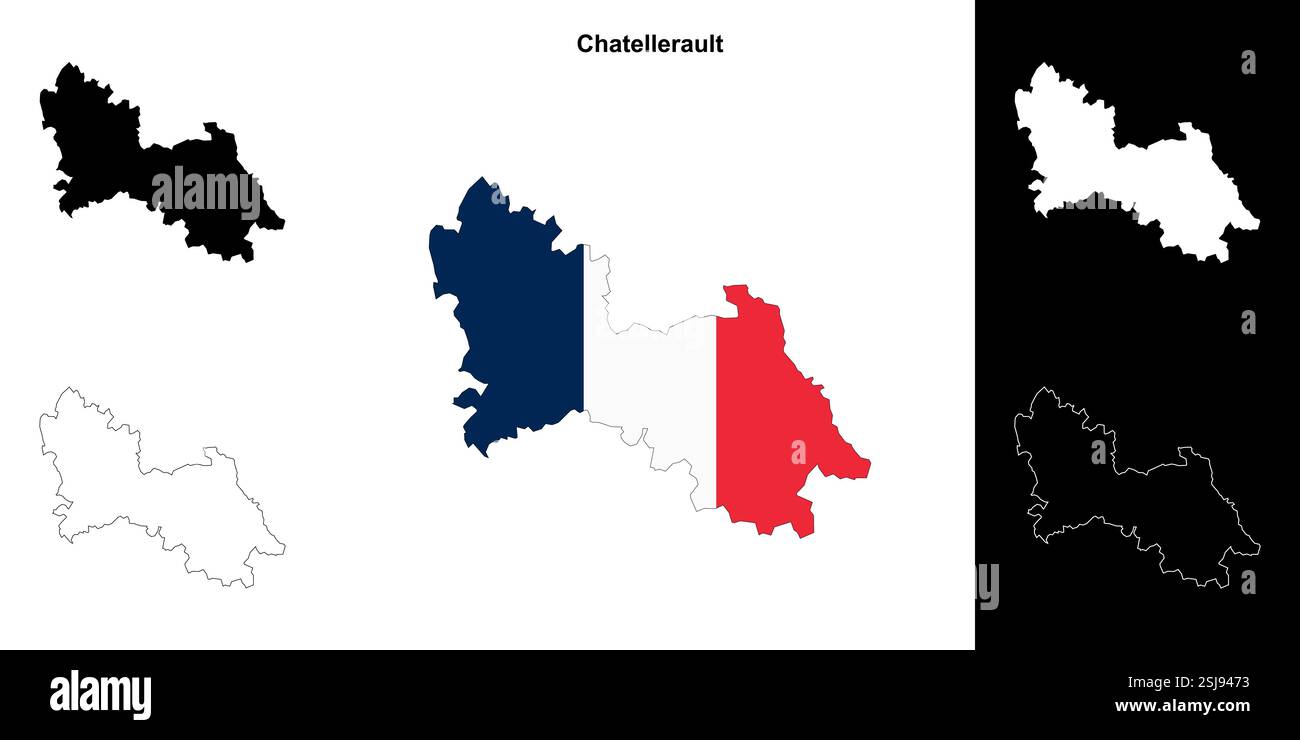 Chatellerault vector map hi-res stock photography and images - Alamy